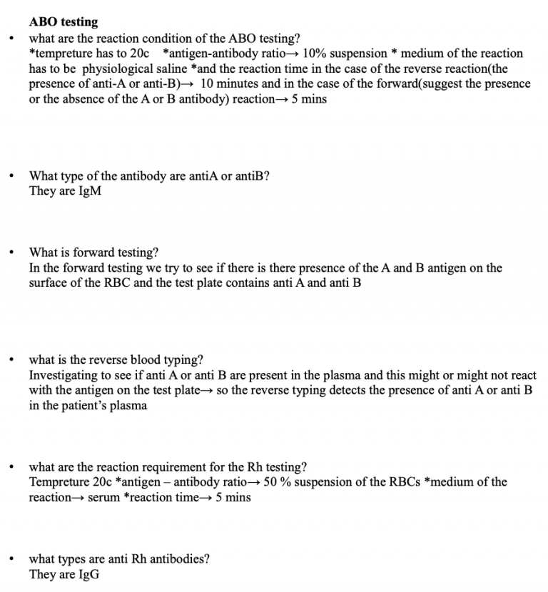 Understanding ABO and Rh Testing - NoteXchange Understanding ABO and Rh Testing - NoteXchange